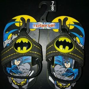 Batman | Shoes | Batman Light Up Flip Flops Beach Sandals Youth Boy ...